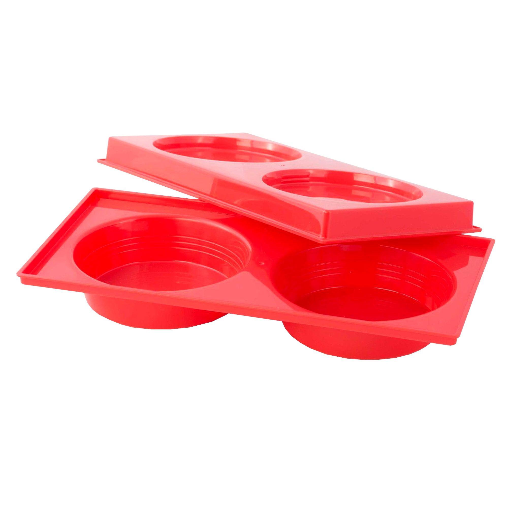 Two-Compartment Stackable Egg Tray with Lid, Food-Safe