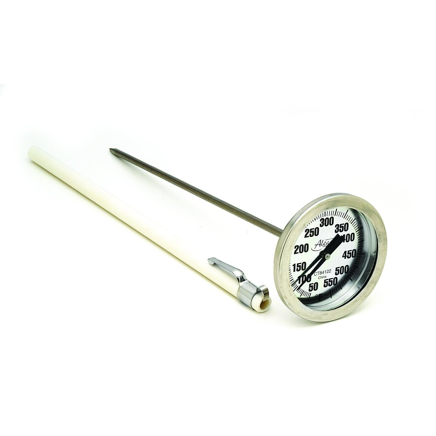 8"-12" Glass Candy-Jelly Deep Fry Thermometer, Dual Scale (°F/°C)