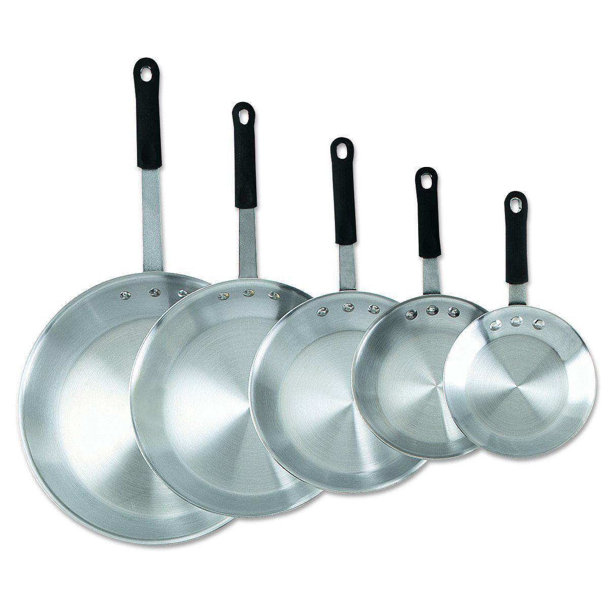 7"-14" Food-Grade Eagleware® Natural Aluminum Fry Pan