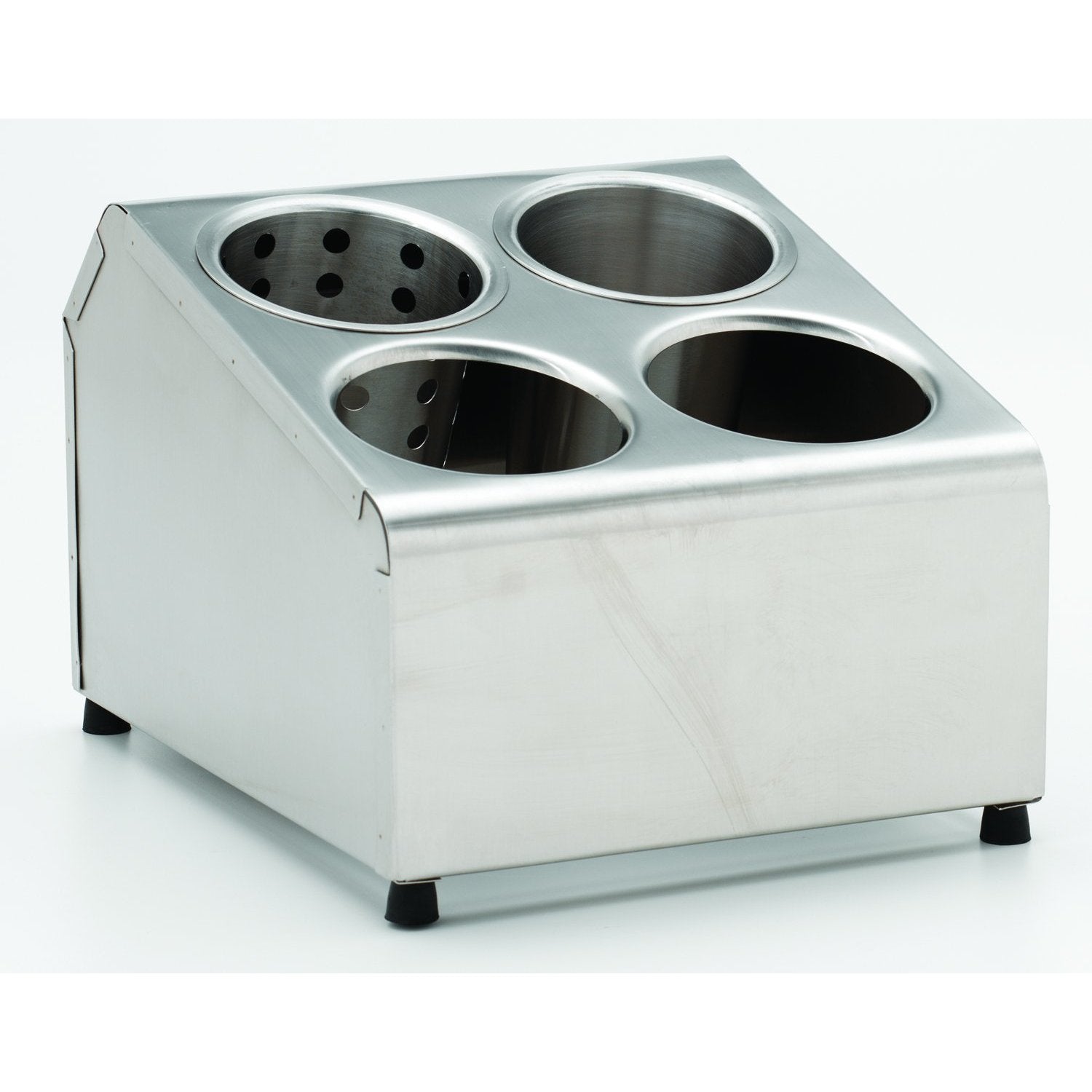 Stainless Steel Top Counter Dispenser - 4 Hole, Satin Finish