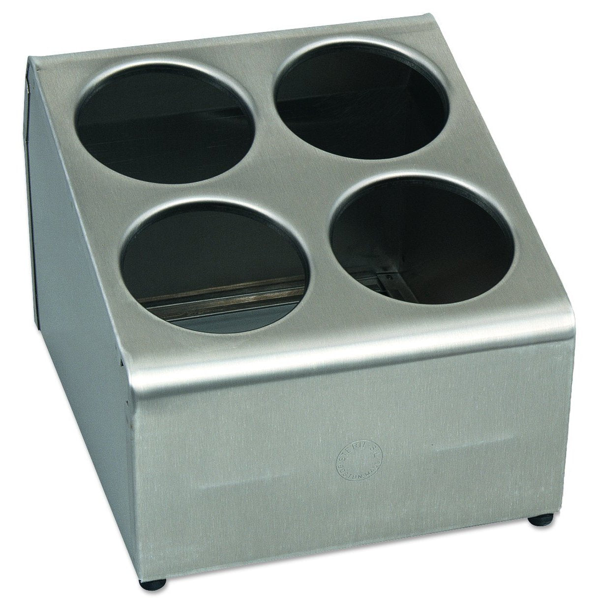 Stainless Steel Top Counter Dispenser - 4 Hole, Satin Finish